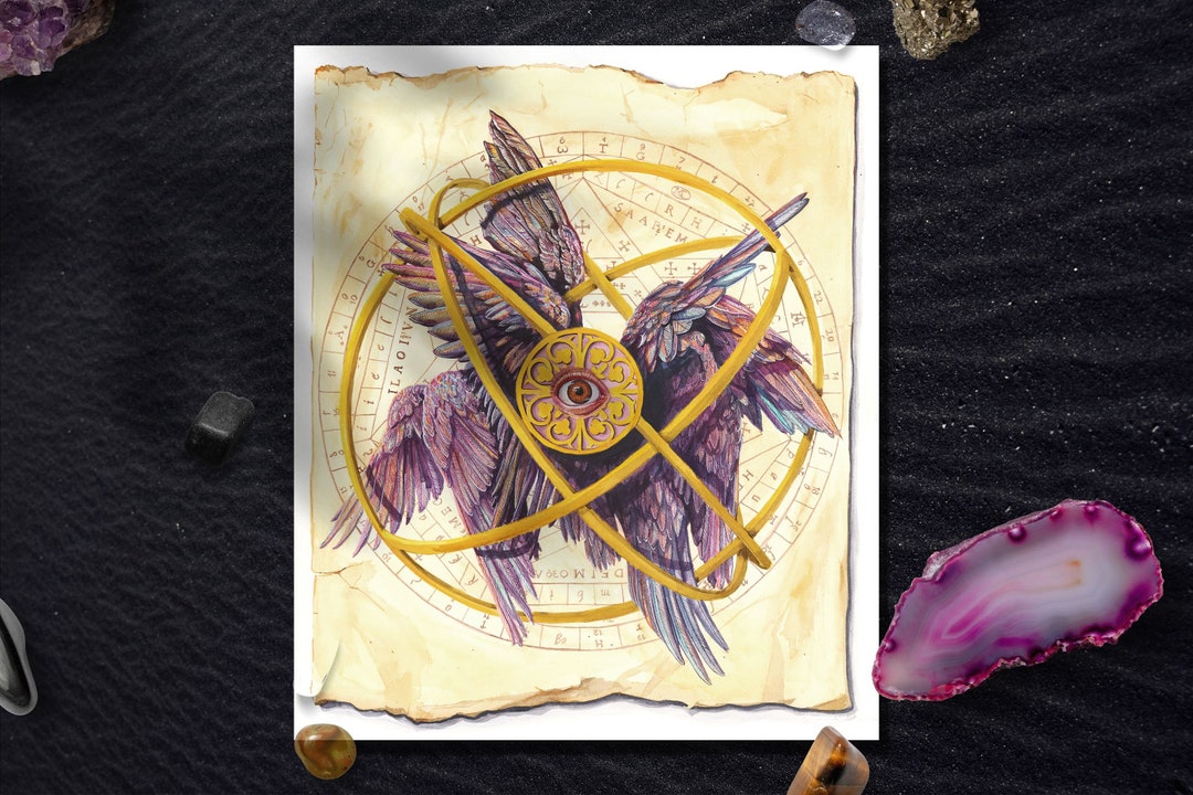 Occult Seraphim Poster: Mystical Celestial Art for the Seeker's Sanctum ...