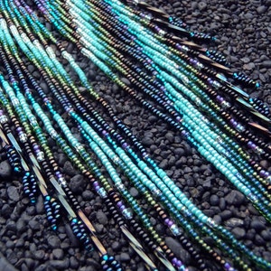 Maui Swan Designs "lite as A Feather" Long Seed Bead Earrings - Etsy