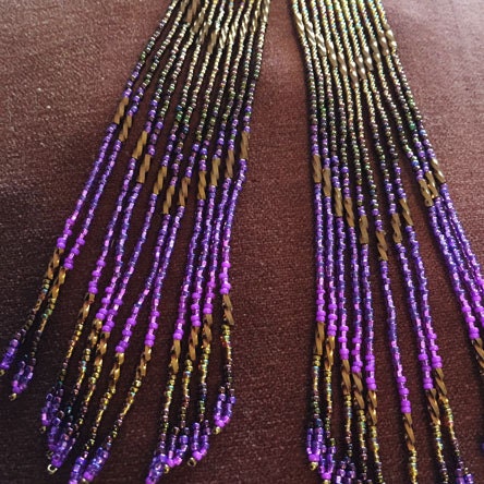 Royal Purple Golden Glow Medium Length Delicate Seed Bead - Etsy