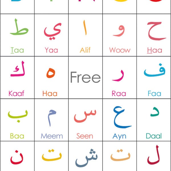 Arabic Alphabet - Etsy