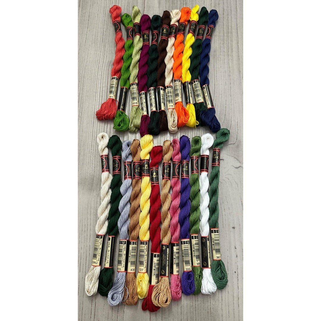 DMC #5 Pearl Cotton Embroidery Needlepoint Thread 23 Unique Skeins - Etsy