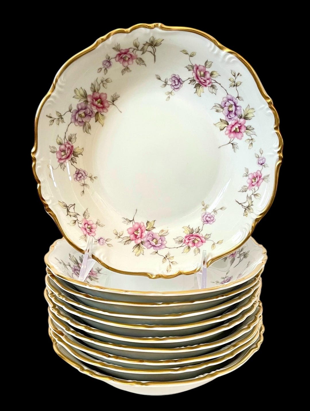 Vtg Set of 10 Edelstein Bavaria Maria Theresia Delphine 17283 Soup ...