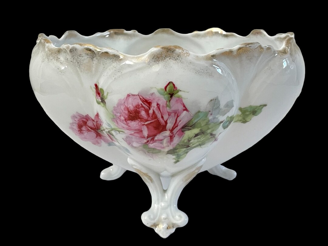 Steinmann Germany Floral Footed Porcelain Bowl Centerpiece. 8.5” - Etsy