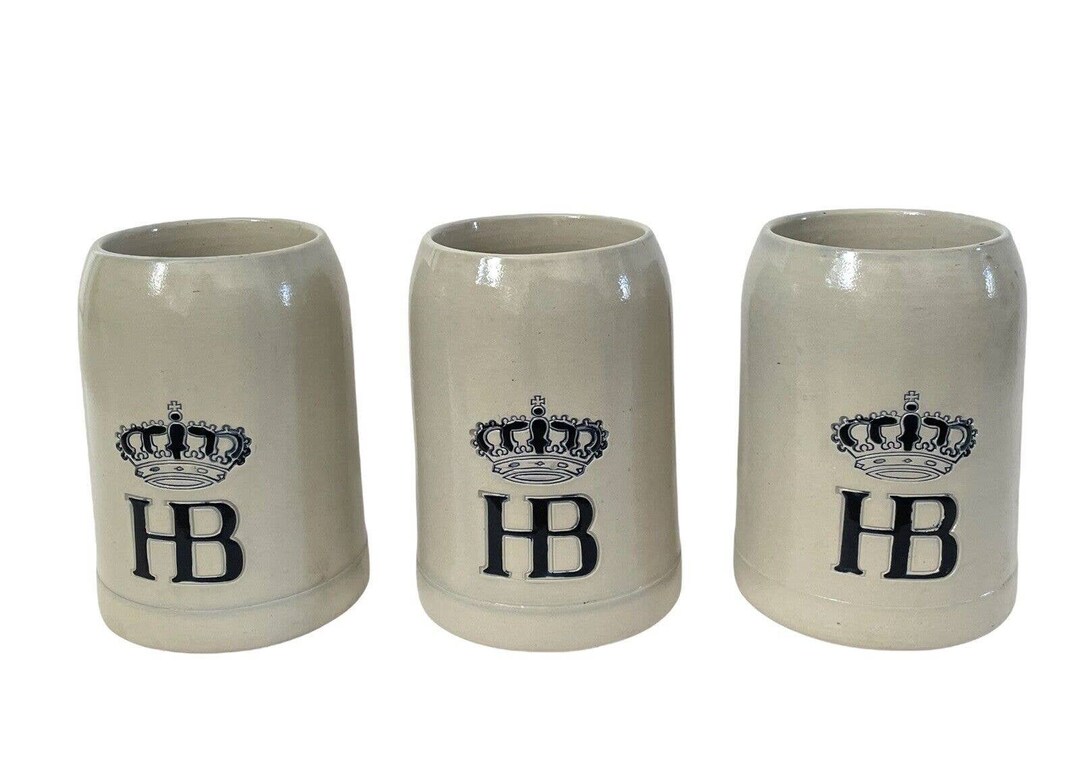 OLD West Germany HB Beer Stein Stoneware .5L Mug Staati Hofbrauhaus ...
