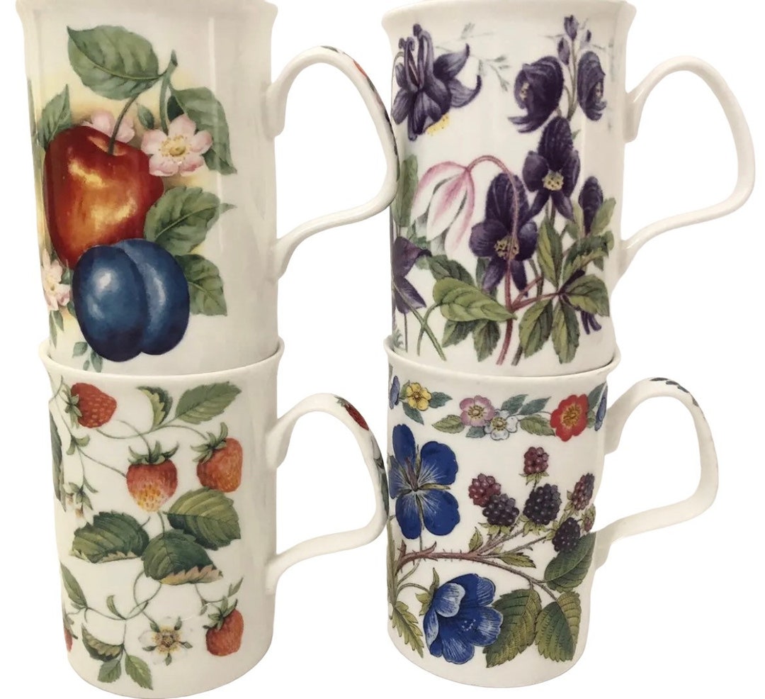 Ron Kirkham Fruit Mugs. England. Set of 4 - Etsy
