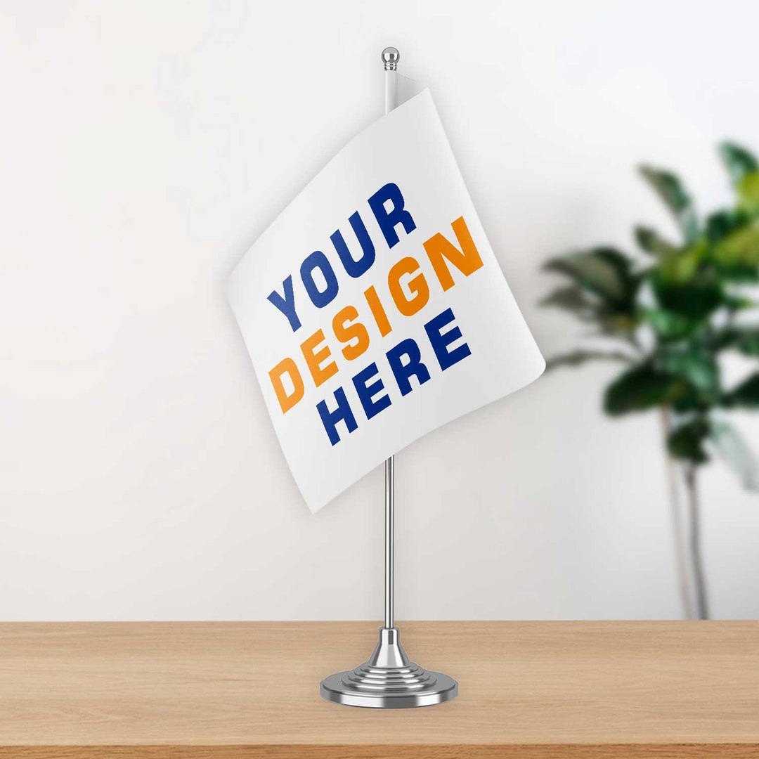 Custom Desk Flag Set Personalized Design on Table Flag Customized ...