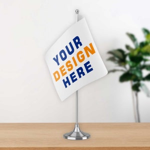 Custom Desk Flag Set Personalized Design on Table Flag Customized Advertising Event Flag Print ...