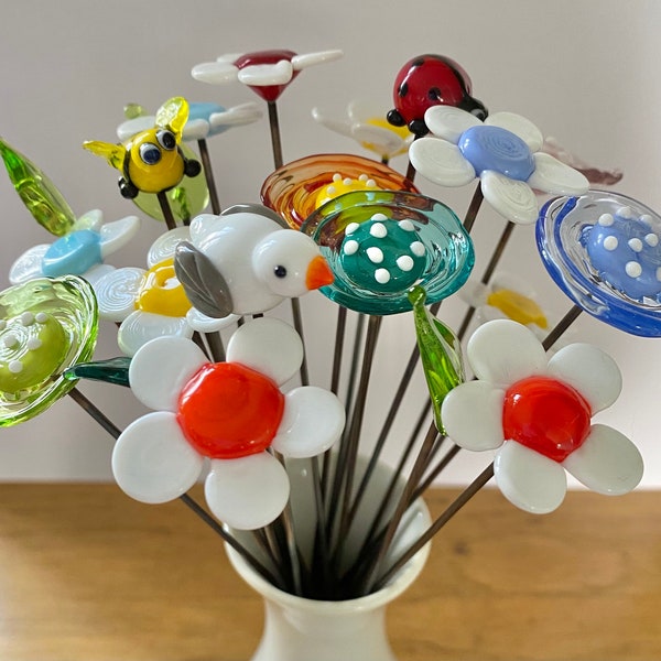 Fused Glass Flowers - Etsy