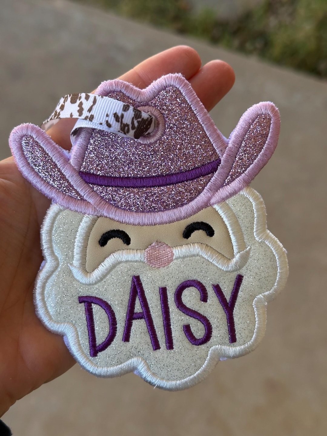 Cowboy Santa Bag Tag - Etsy