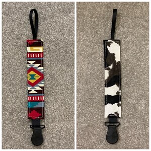 Western Fabric Pacifier Clip: Handmade 10" Baby Soother - Etsy