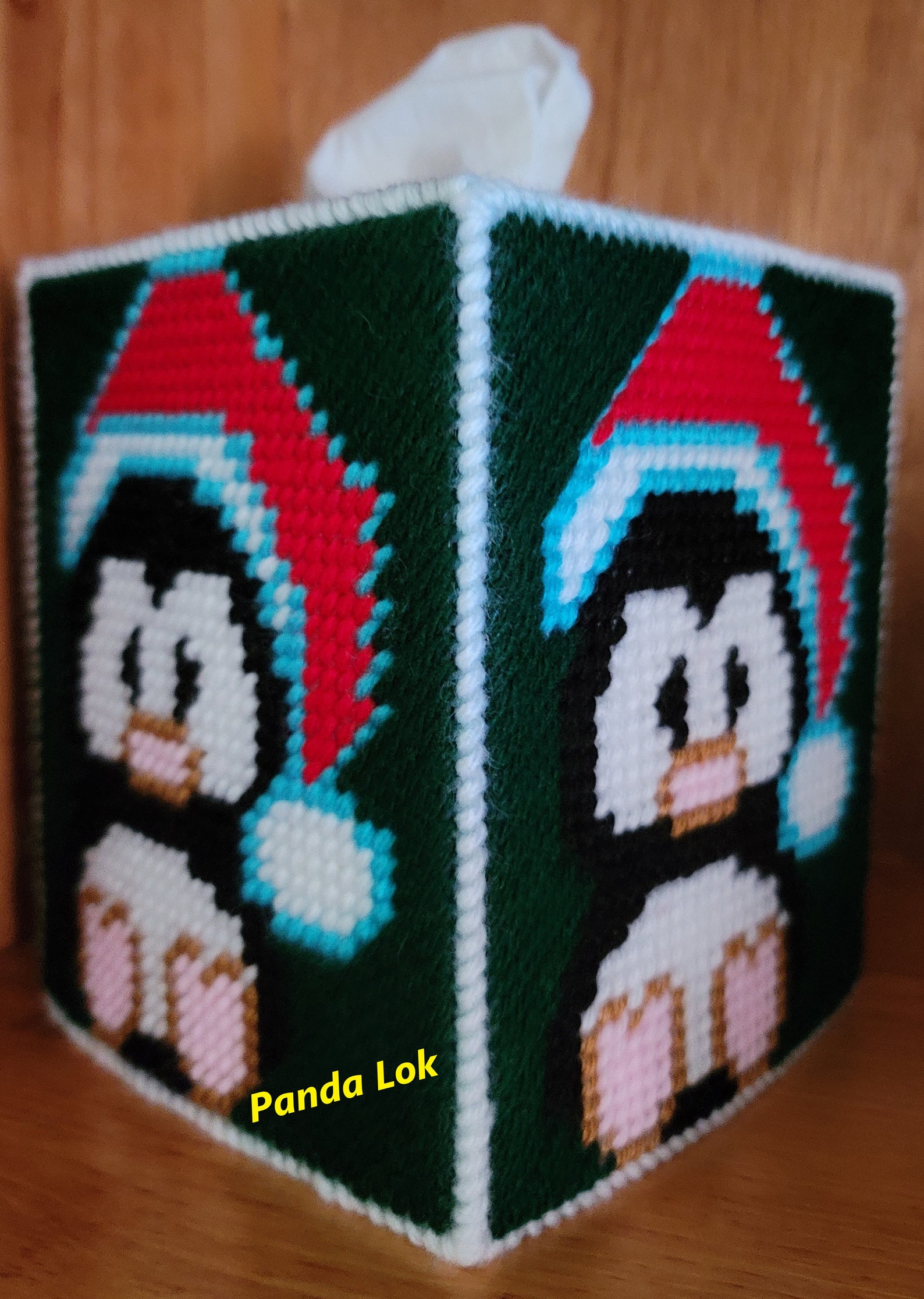 Christmas Penguin Plastic Canvas Tissue Box Cover PDF Pattern Only ...