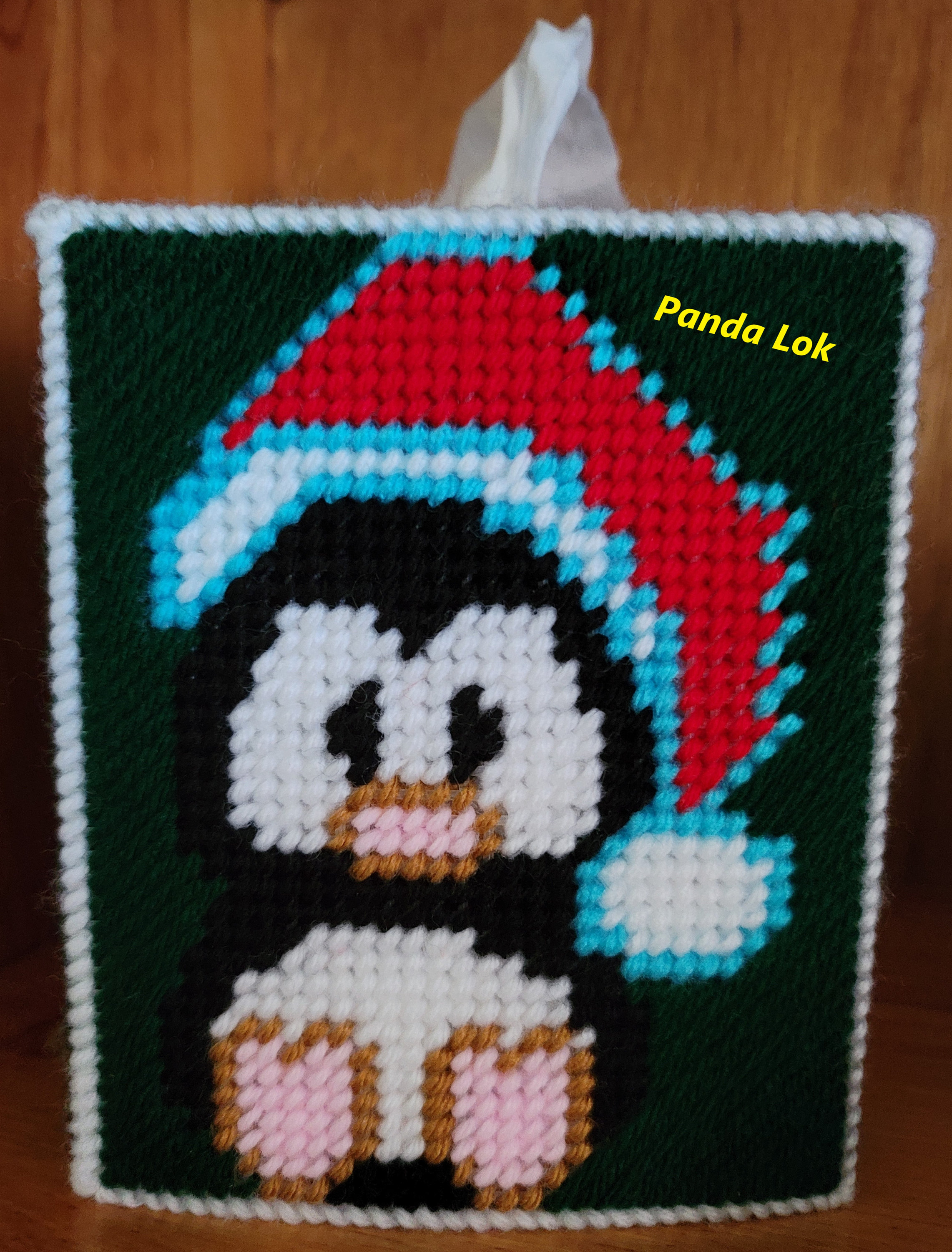 Christmas Penguin Plastic Canvas Tissue Box Cover PDF Pattern Only ...