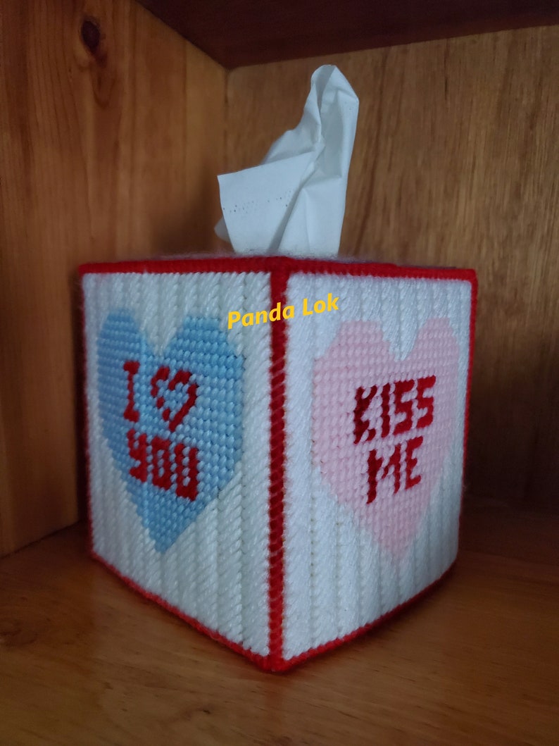 Valentine's Day Tissue Box and Tote Bag Plastic Canvas PDF Patterns ...