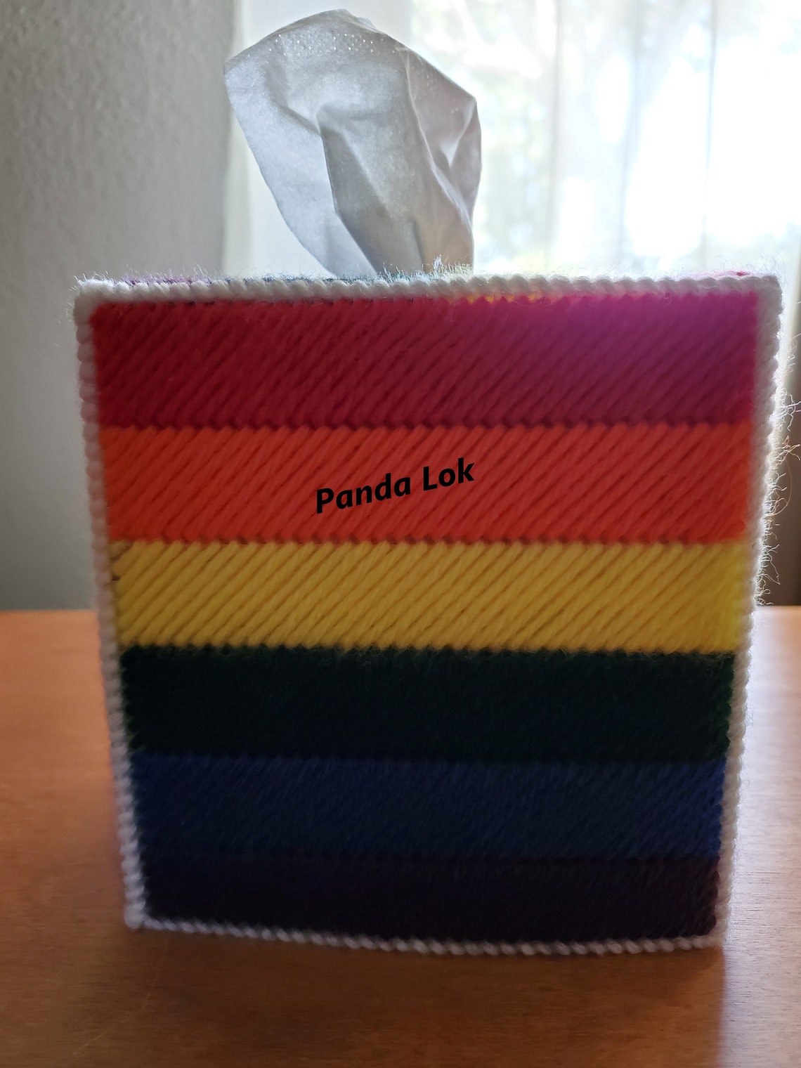 Pride Transgender Rainbow Flag LGBTQ Plastic Canvas Tissue Box Cover ...