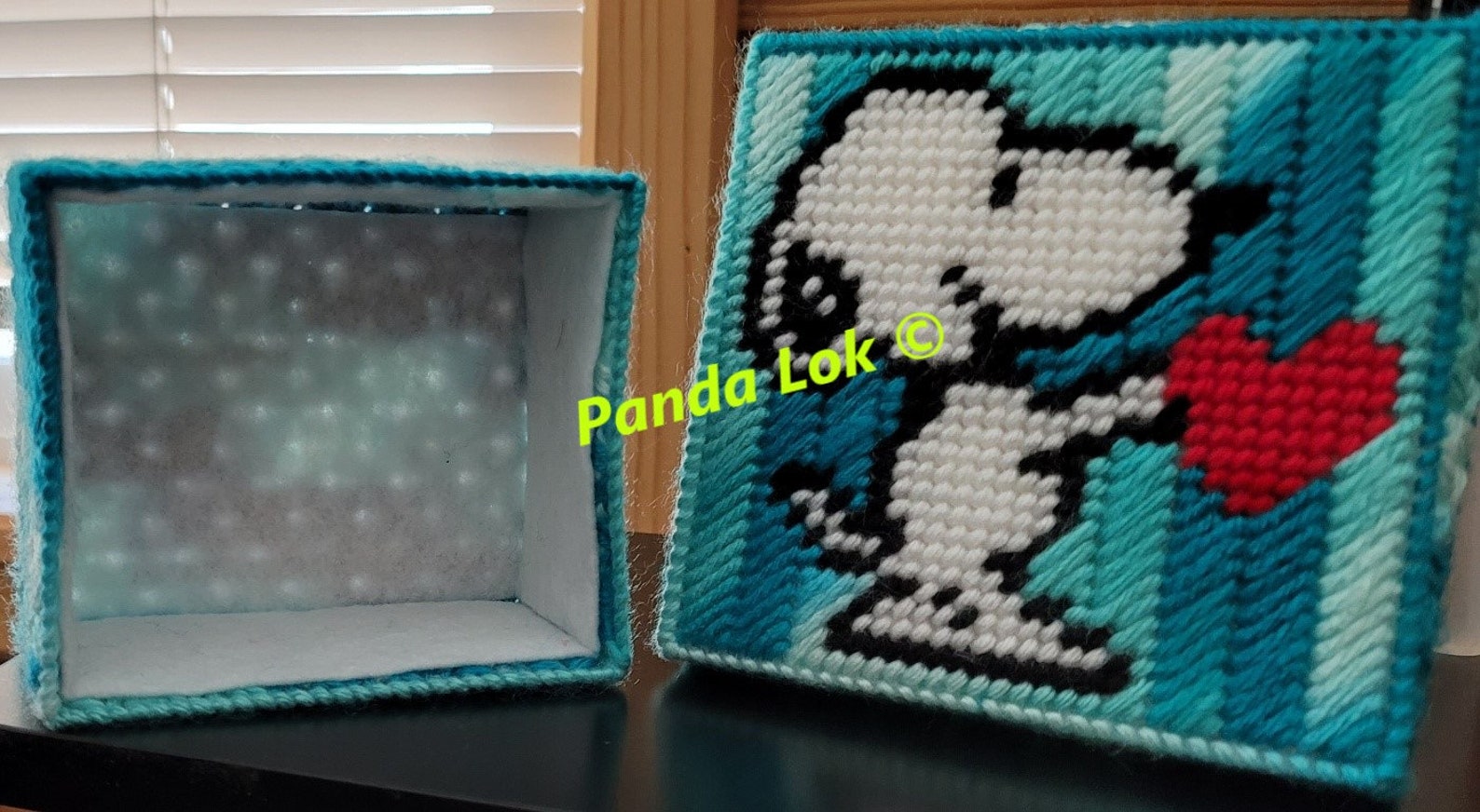 Snoopy Love Plastic Canvas Trinket Box With Lid PDF Pattern Only ...