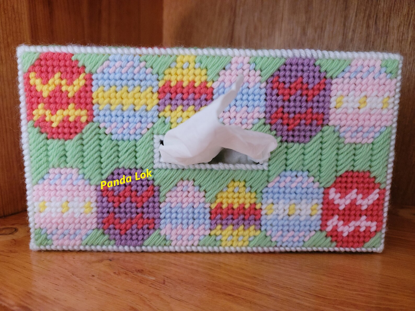 Easter Bunny and Eggs Plastic Canvas Tissue Box Cover PDF Pattern Only ...