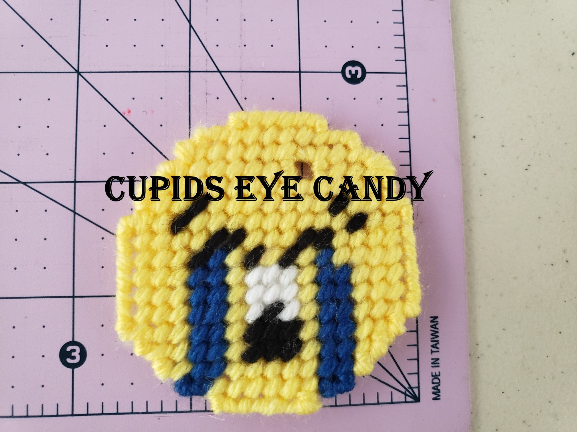 Loudly Crying Emoji Tag/magnet/pin Plastic Canvas PDF Pattern Only ...