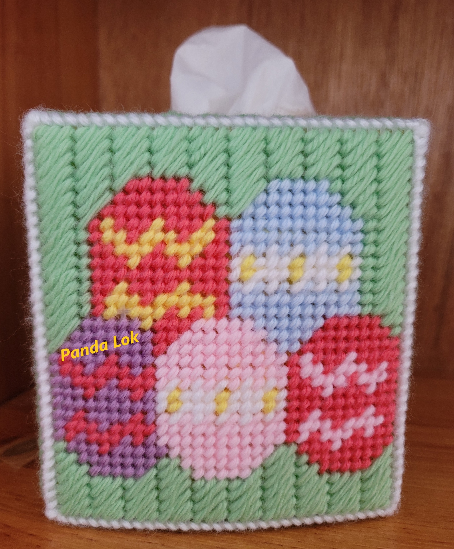 Easter Bunny and Color Eggs Plastic Canvas Tissue Box Cover PDF Pattern ...
