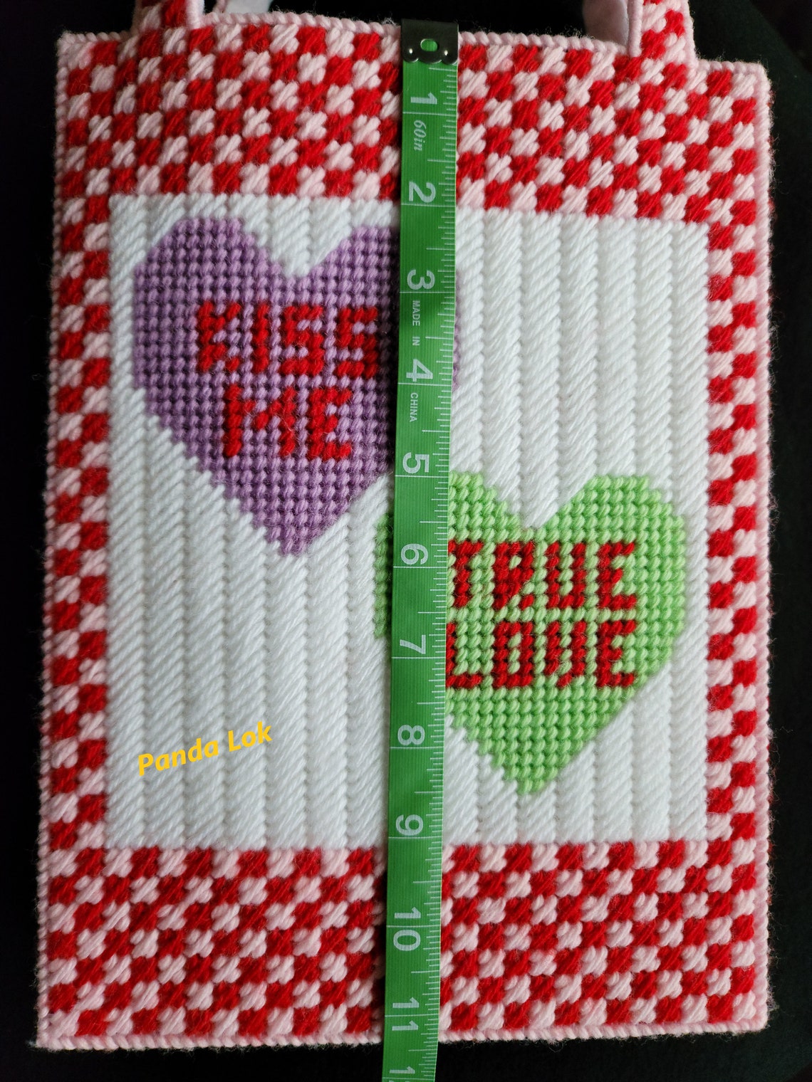 Valentine's Day Conversation Hearts Plastic Canvas Tote Bag PDF Pattern ...