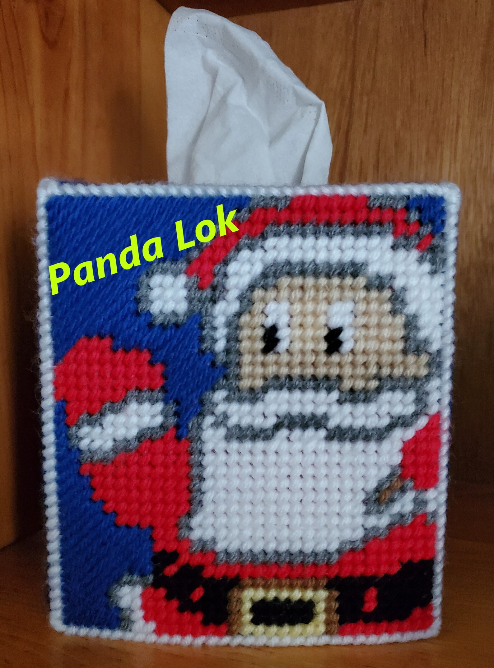 Christmas Santa Plastic Canvas Tissue Box Cover PDF Pattern Only ...