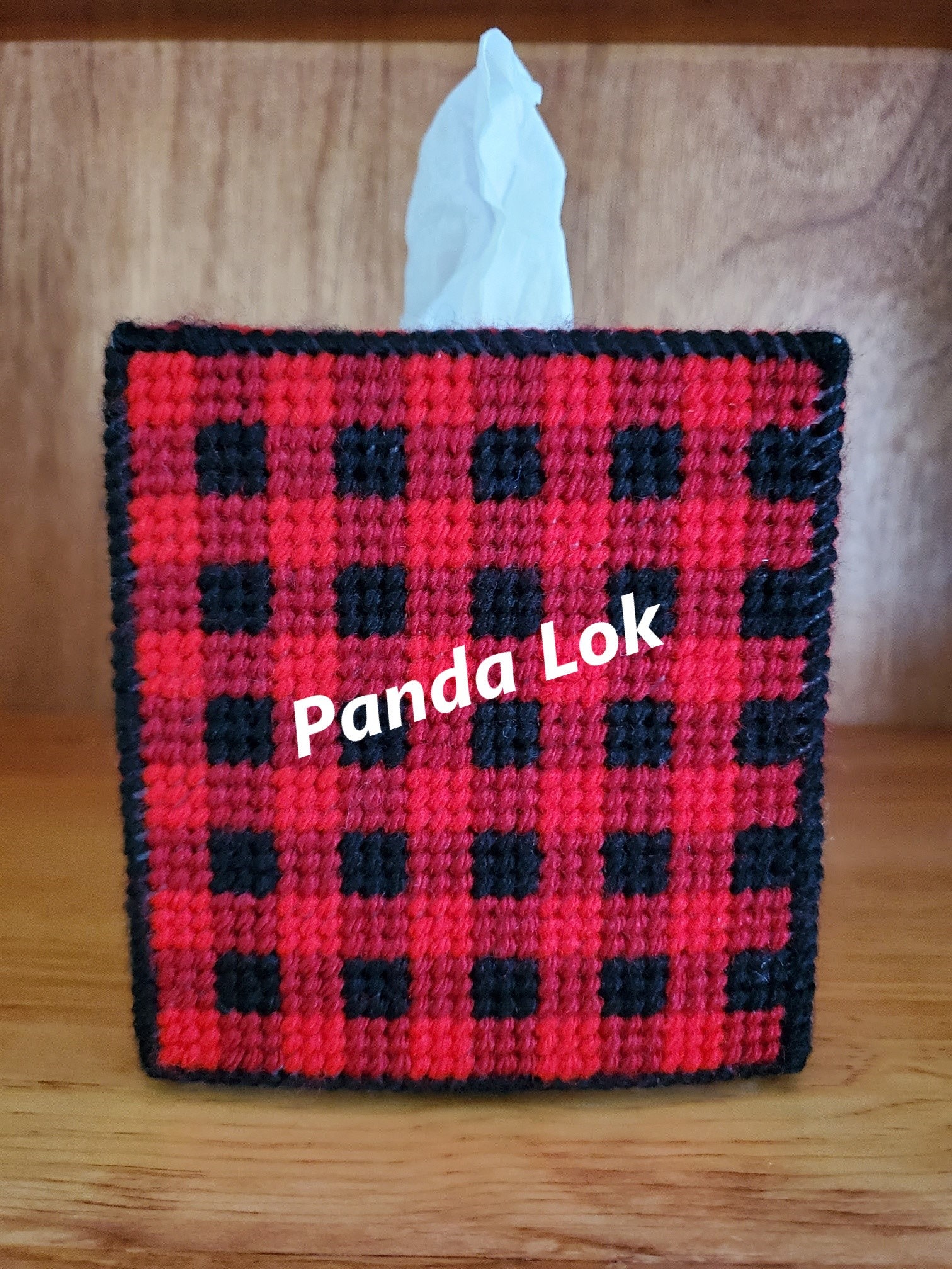Plaid Pattern Plastic Canvas Tissue Box Cover PDF Pattern Only ...