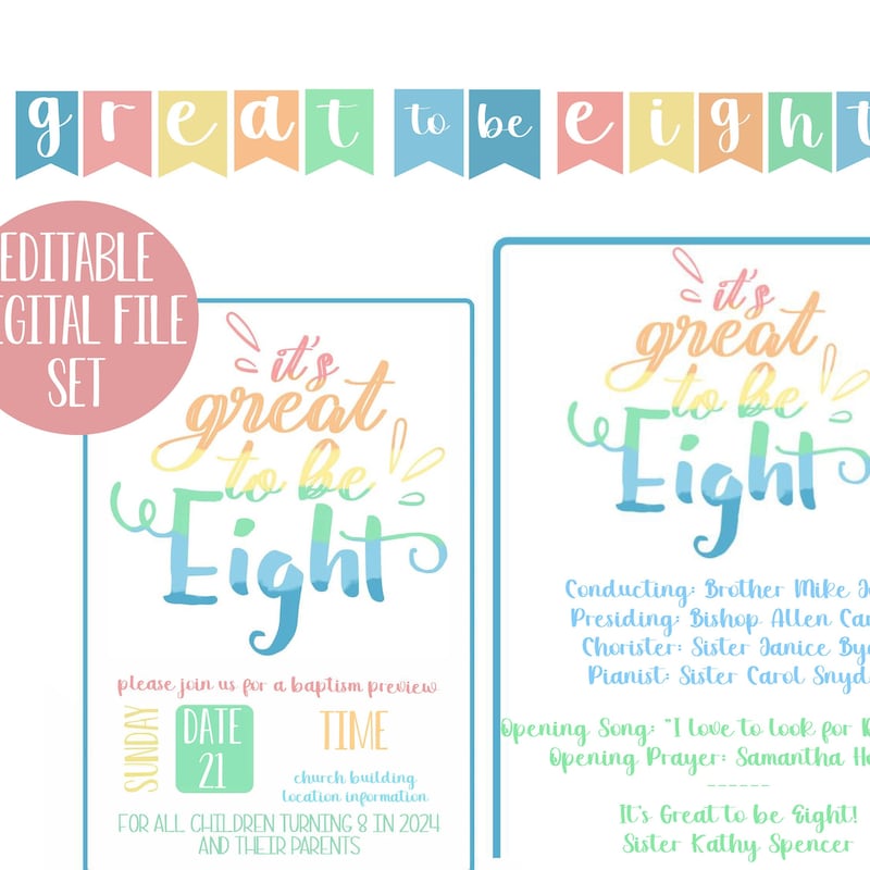 Great to Be 8 Program - Etsy