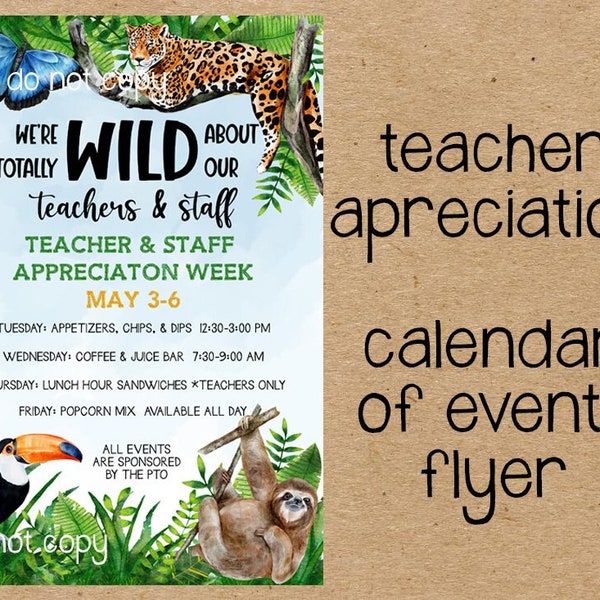 Teacher Appreciation Jungle - Etsy