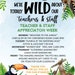 Teacher Appreciation Week PTO / PTA Flyer Wild Jungle Safari Theme ...