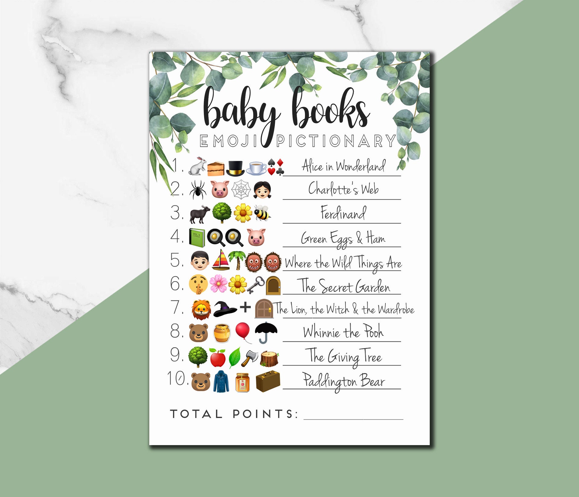 Baby Shower EMOJI PICTIONARY Guessing Game With Answers Baby Shower EMOJI PICTIONARY Guessing Game With Answers