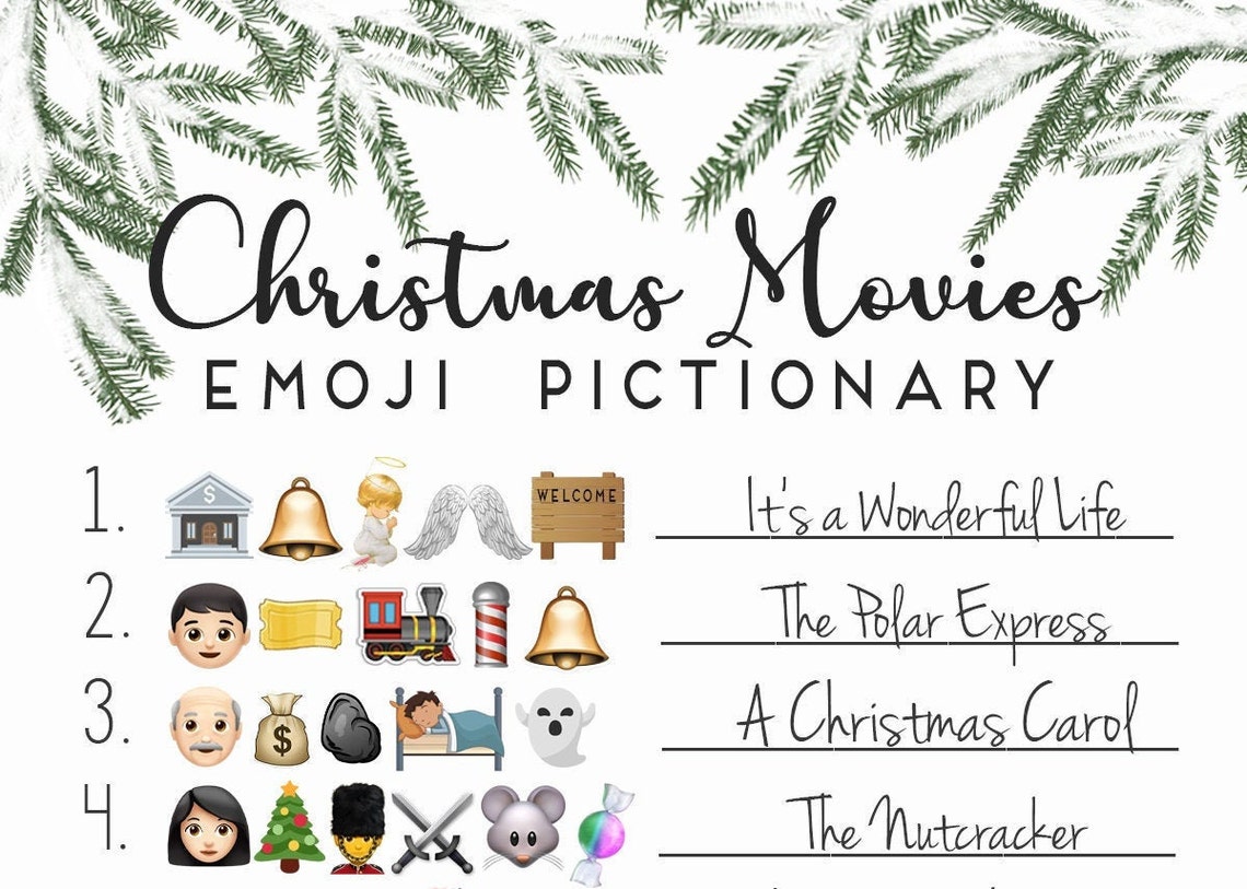 Classic Christmas Movie Game - Emoji Pictionary - Guess the Movie Title ...