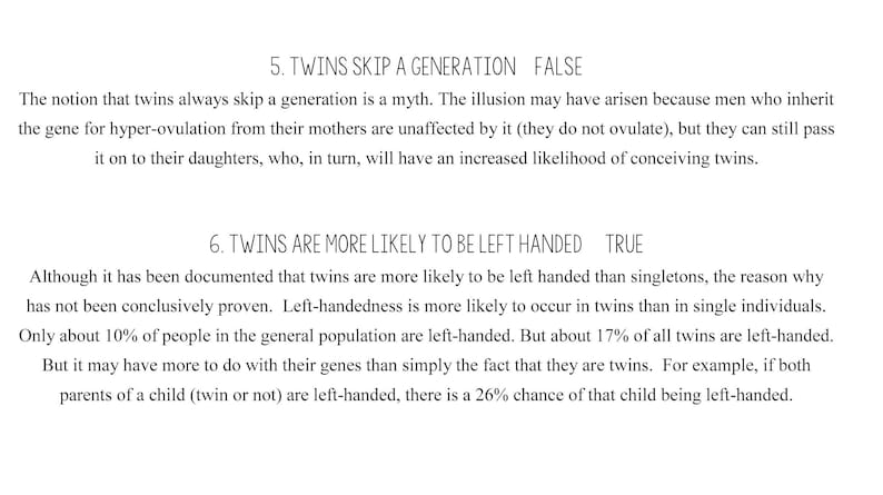 Twin Baby Shower Game : Twin Trivia Questions - Instant Download - From ...