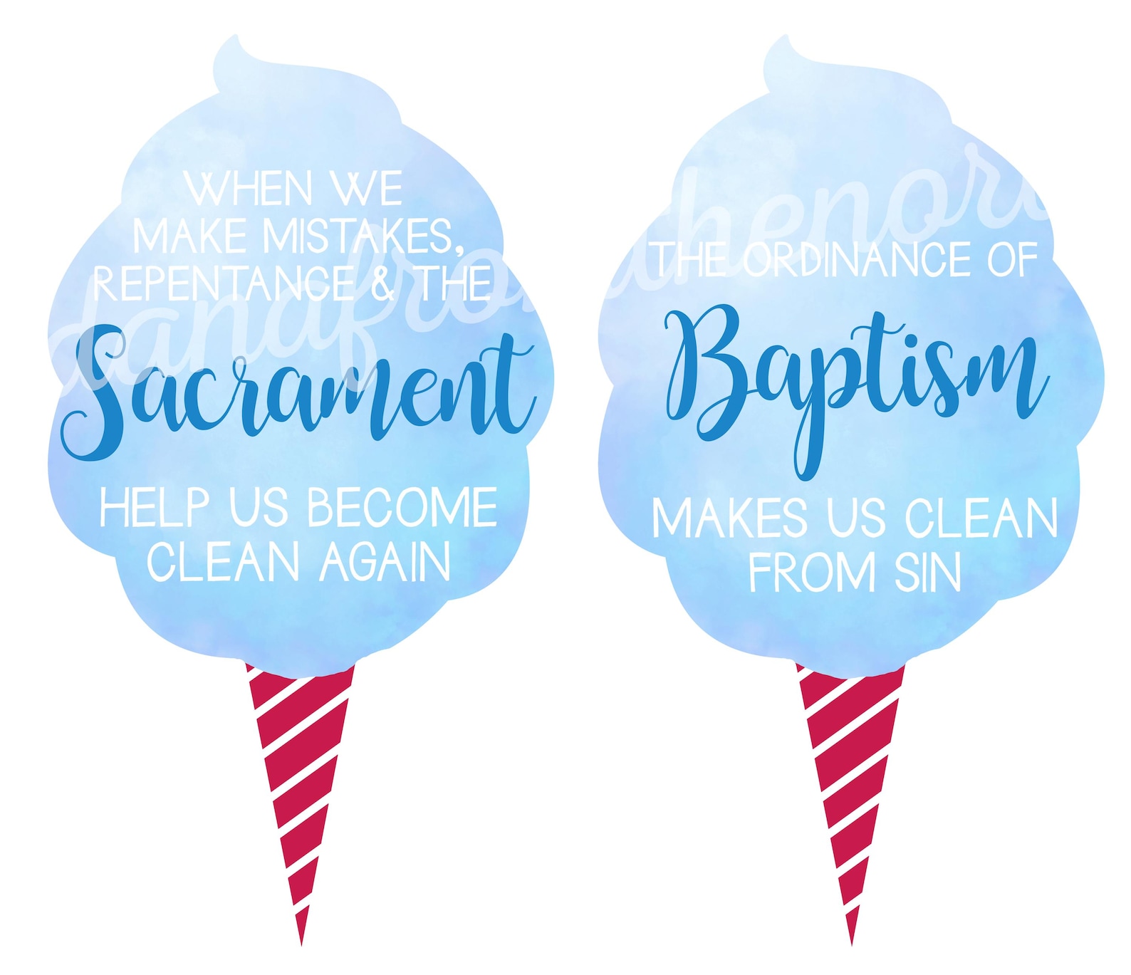Cotton Candy Baptism Talk – Printable Handout (PDF) - Etsy