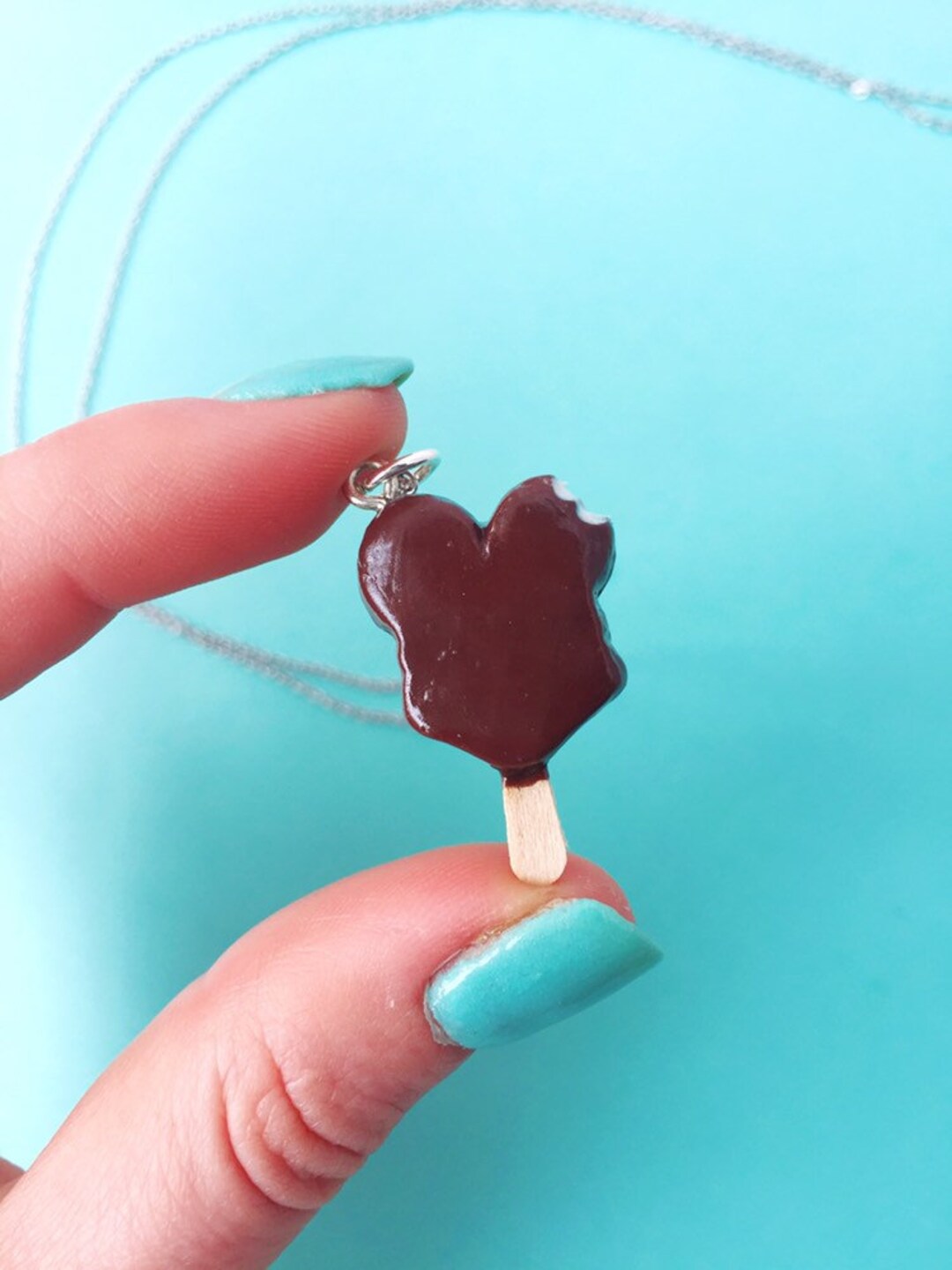 MADE TO ORDER Mickey Mouse Ice Cream Bar Pendant Necklace Handmade Mini ...