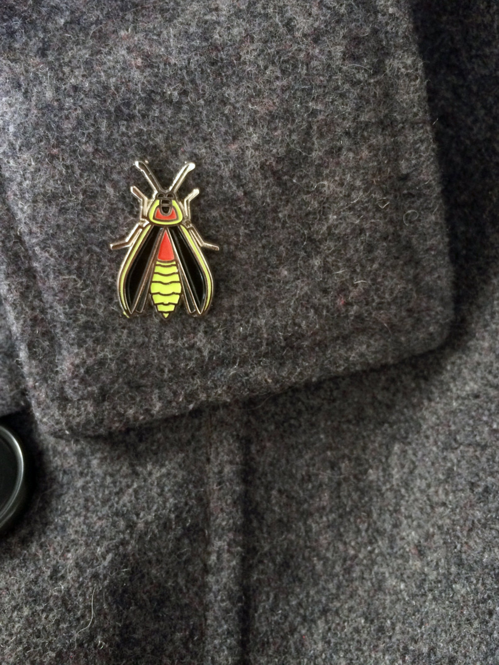 Glow in the Dark Firefly Enamel Pin. Lightning Bug. Light Bug. Inspired ...
