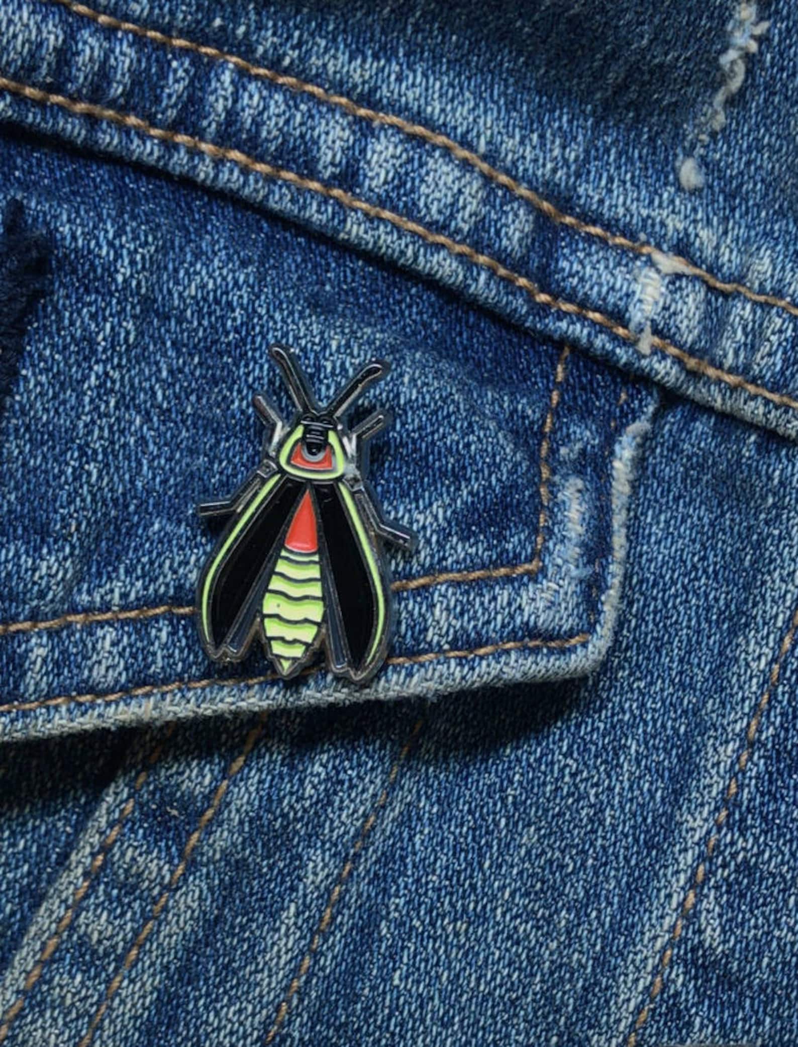 Glow in the Dark Firefly Enamel Pin. Lightning Bug. Light Bug. Inspired ...