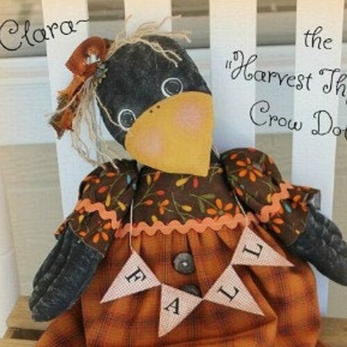 Primitive Clara Crow Doll PDF Sewing Fall Pattern | Etsy
