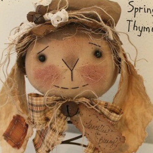 Primitive Bunny Rabbit Pattern Junior the Fishing Bunny PDF - Etsy