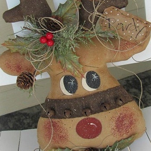 Primitive Reindeer Pattern Rowdy the Reindeer PDF Christmas | Etsy