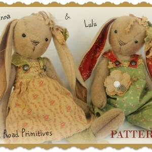 Vintage Bunny Rabbit Pattern, Brianna & Lulu Vintage Style Bunny PDF ...