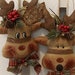 Primitive Reindeer Pattern North Pole Welcome Christmas | Etsy