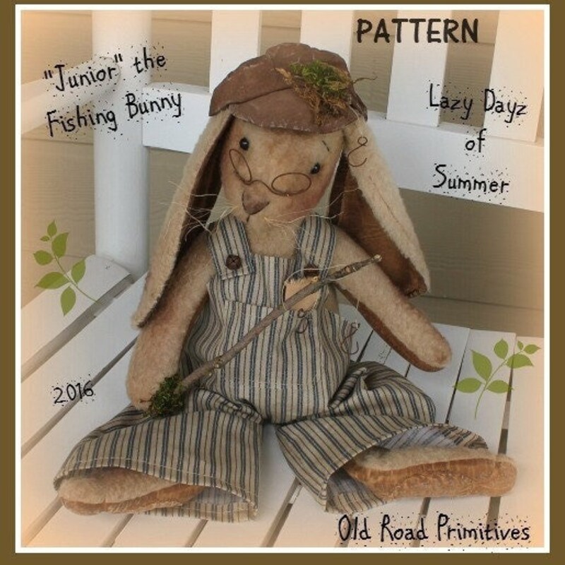 Primitive Rabbit Pattern - Etsy