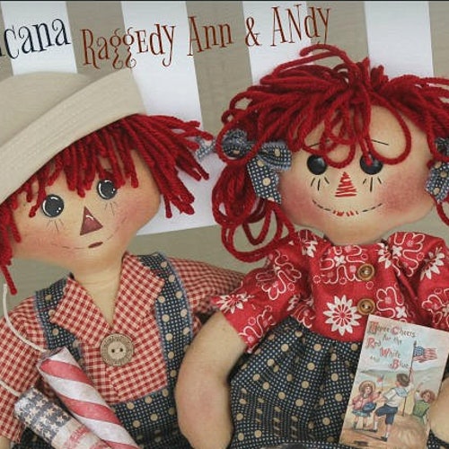 Primitive Raggedy Ann and Andy Pattern PDF Sewing Cloth Doll - Etsy