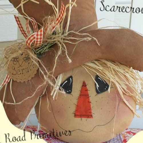 Primitive Scarecrow Pattern Scruff the Scarecrow PDF Sewing - Etsy