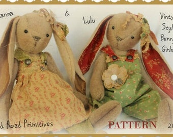 Primitive Rabbit Patterns - Etsy