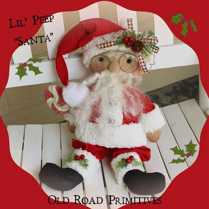 Primitive Santa Pattern - Etsy
