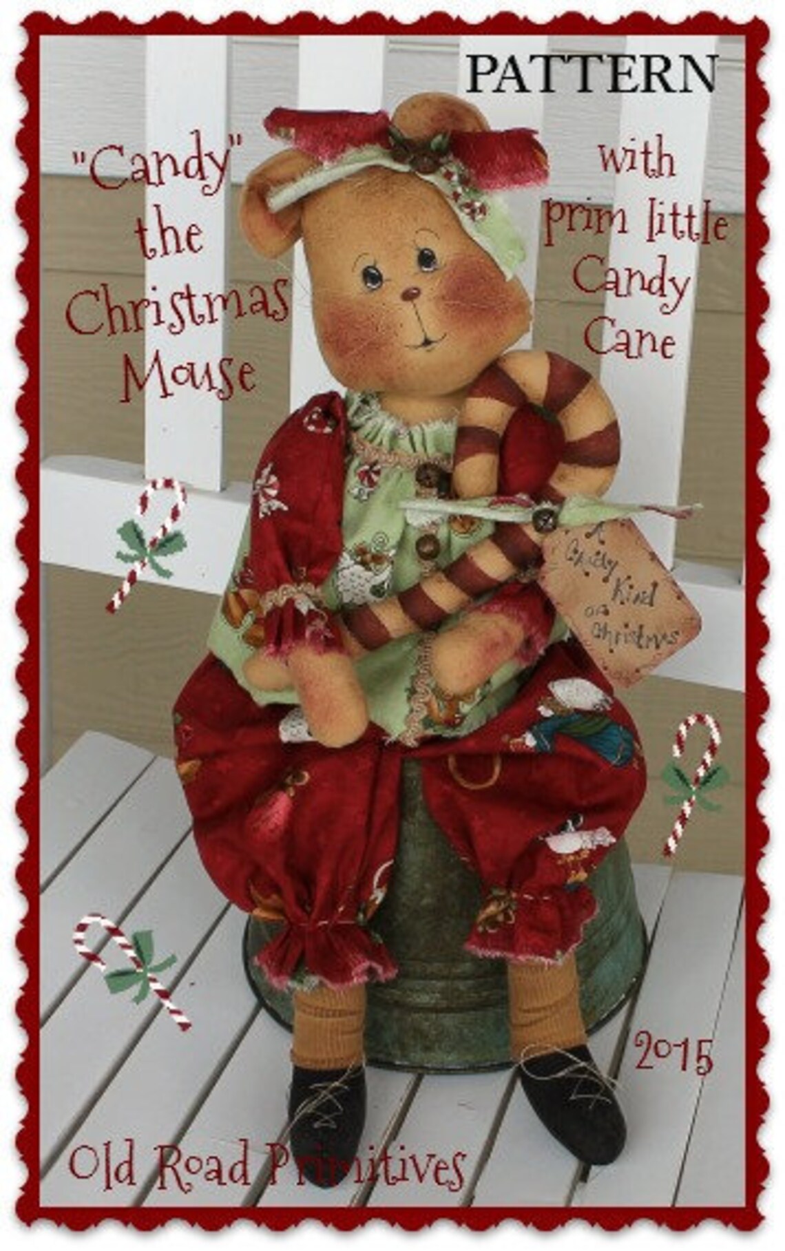 Christmas Mouse Pattern Candy the Christmas Mouse Pattern - Etsy