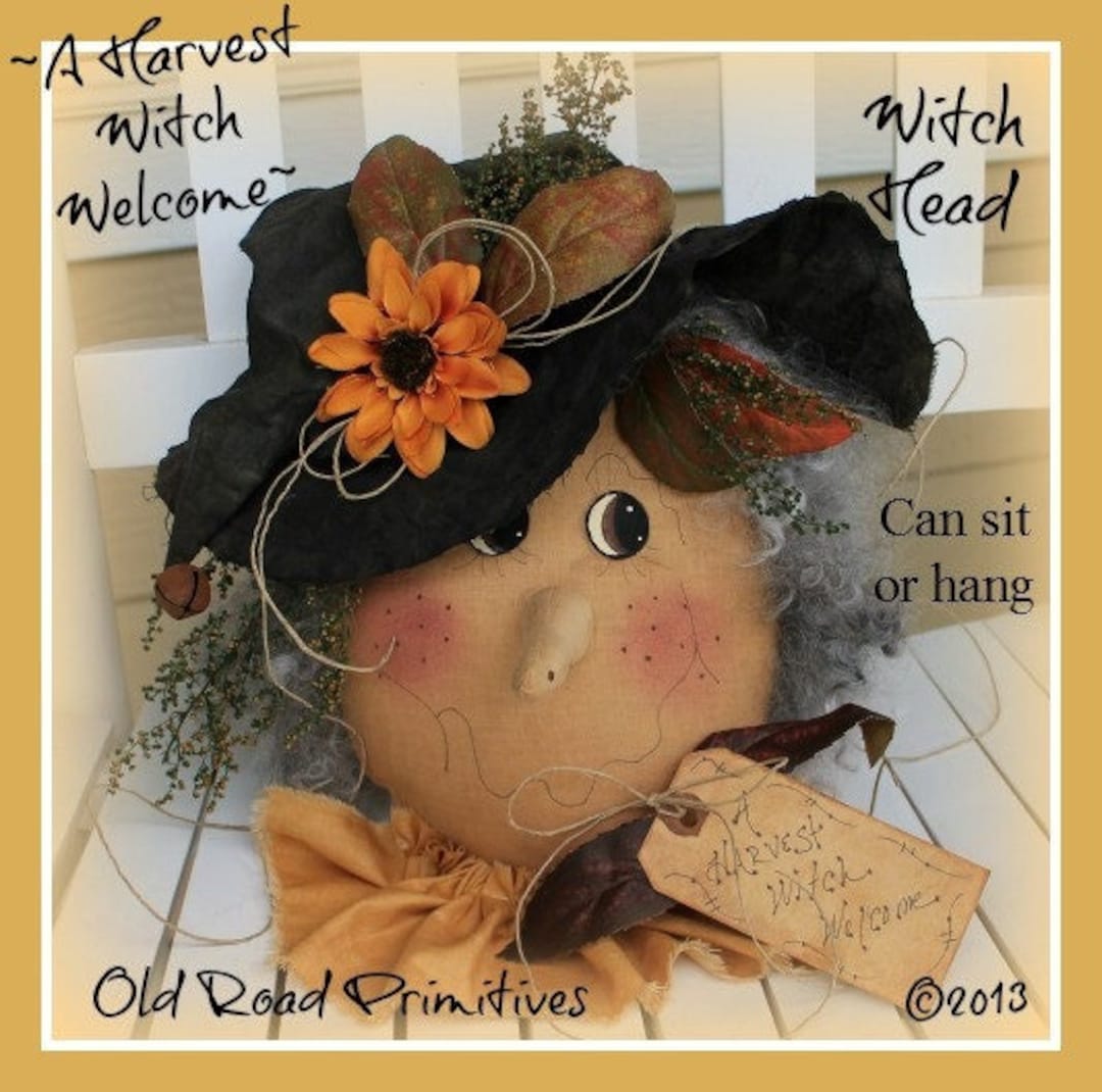 Primitive Witch Pattern A Harvest Witch Welcome Witch Halloween PDF ...