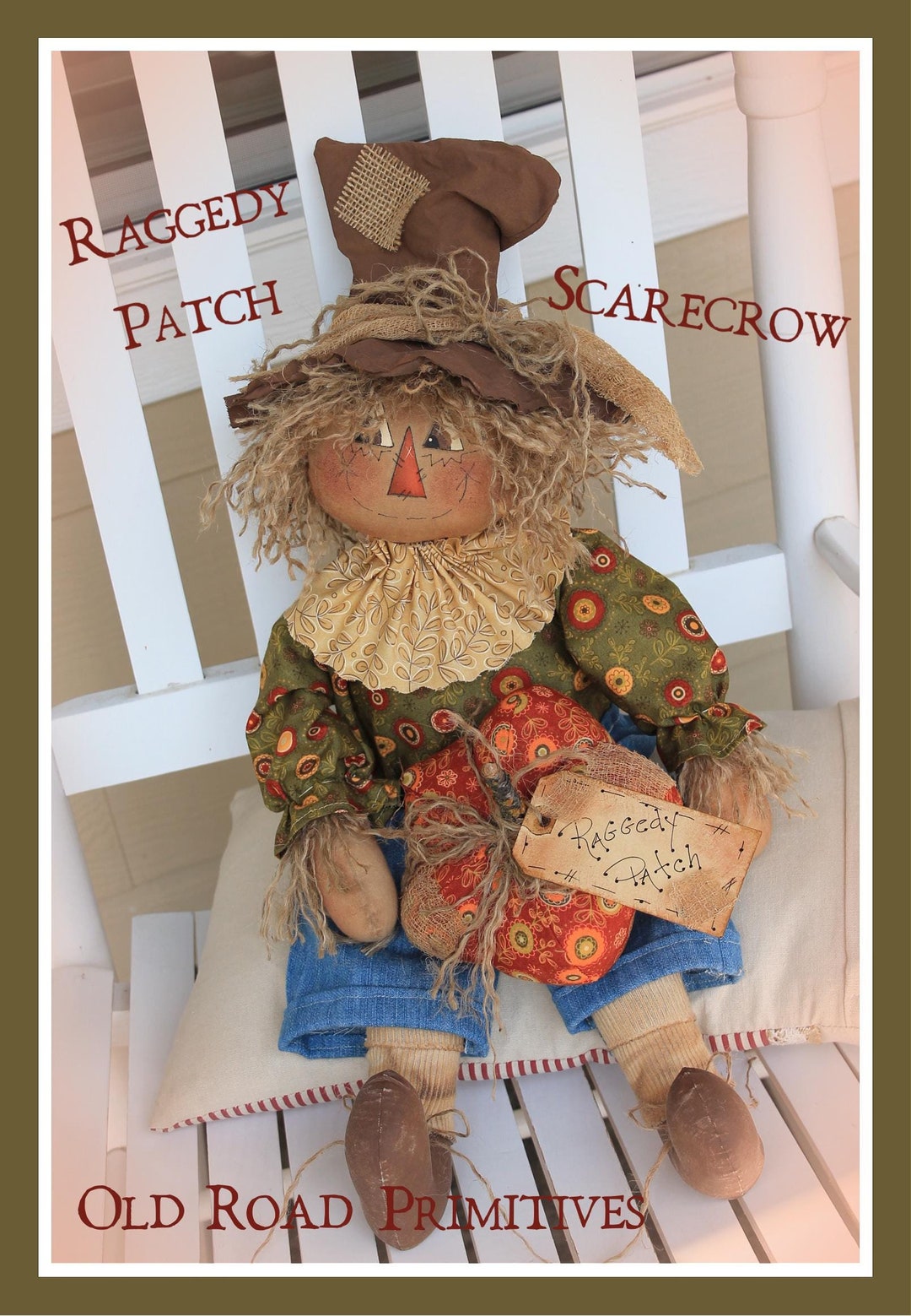 Primitive Scarecrow Pattern Raggedy Patch Fall Halloween Scarecrow PDF ...