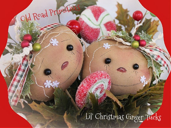 Primitive Ginger Pattern Lil' Ginger Chrismas Tucks PDF | Etsy