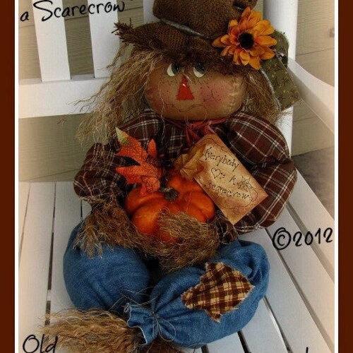 Primitive Scarecrow Pattern Raggedy Patch Fall Halloween PDF - Etsy
